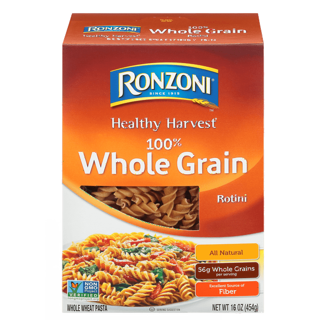 Ronzoni Healthy Harvest Multigrain Rotini, 16 oz, Shelf Stable Whole ...