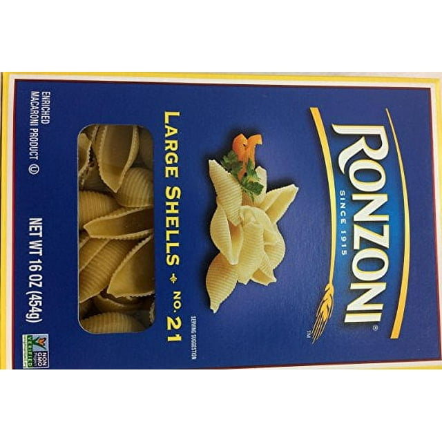 Ronzoni Large Shells Dry Pasta, Non GMO, 16 Oz. Pack Of 3 - Walmart.com