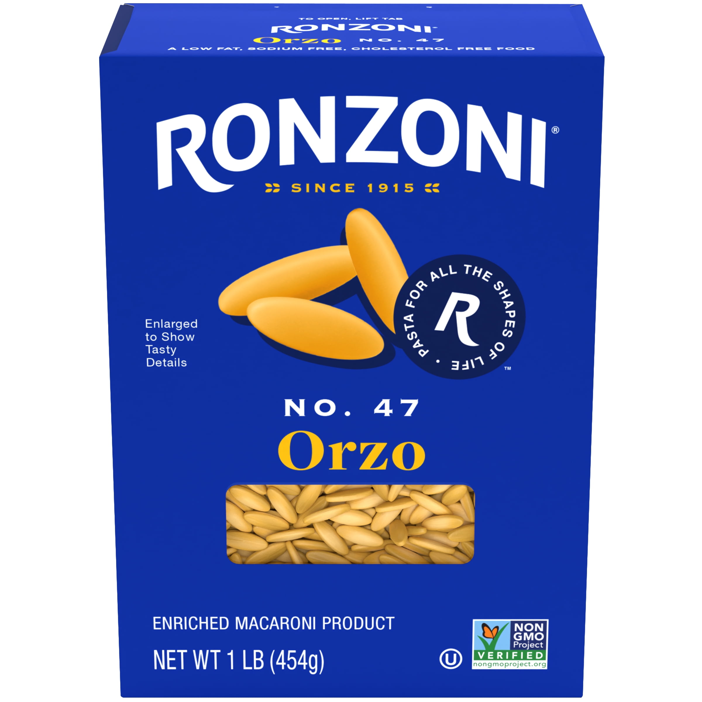 Ronzoni Orzo, 16 oz, Non-GMO, Rice-Shaped Pasta for Soups and Salads ...
