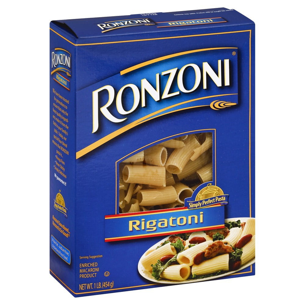 Ronzoni Rigatoni Pasta 16 oz box (Pack of 6) - Walmart.com