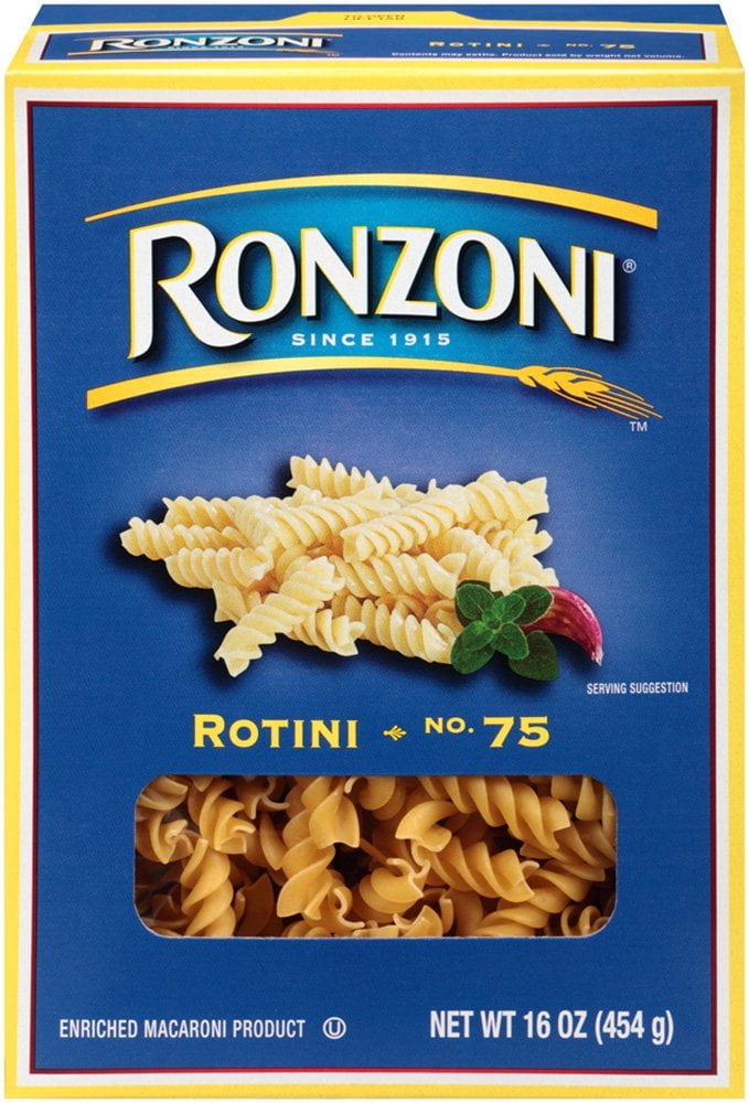 Ronzoni Rotini, 16 oz Pack of 12 - Walmart.com