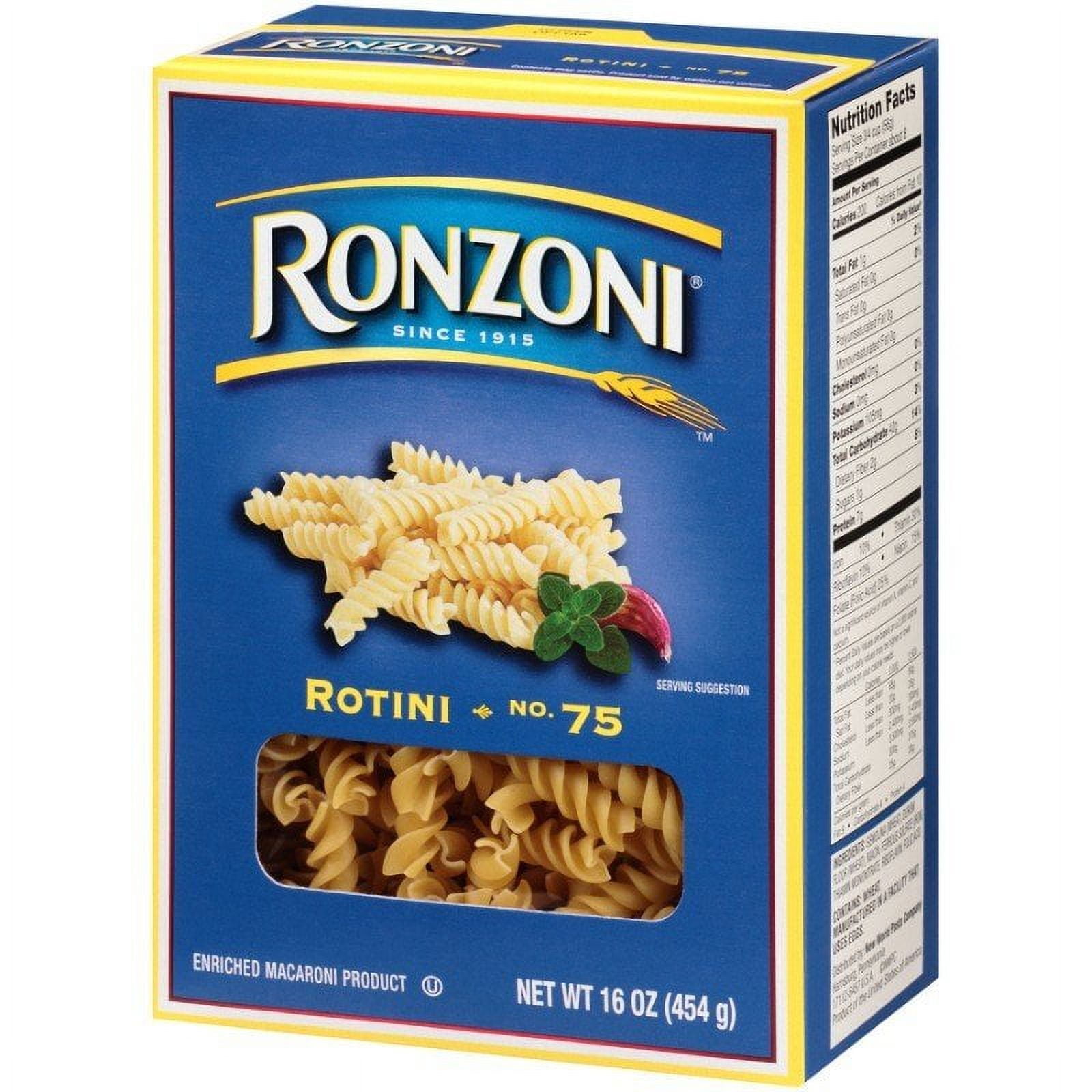 Ronzoni Rotini Pasta 16 oz box (Pack of 3) - Walmart.com