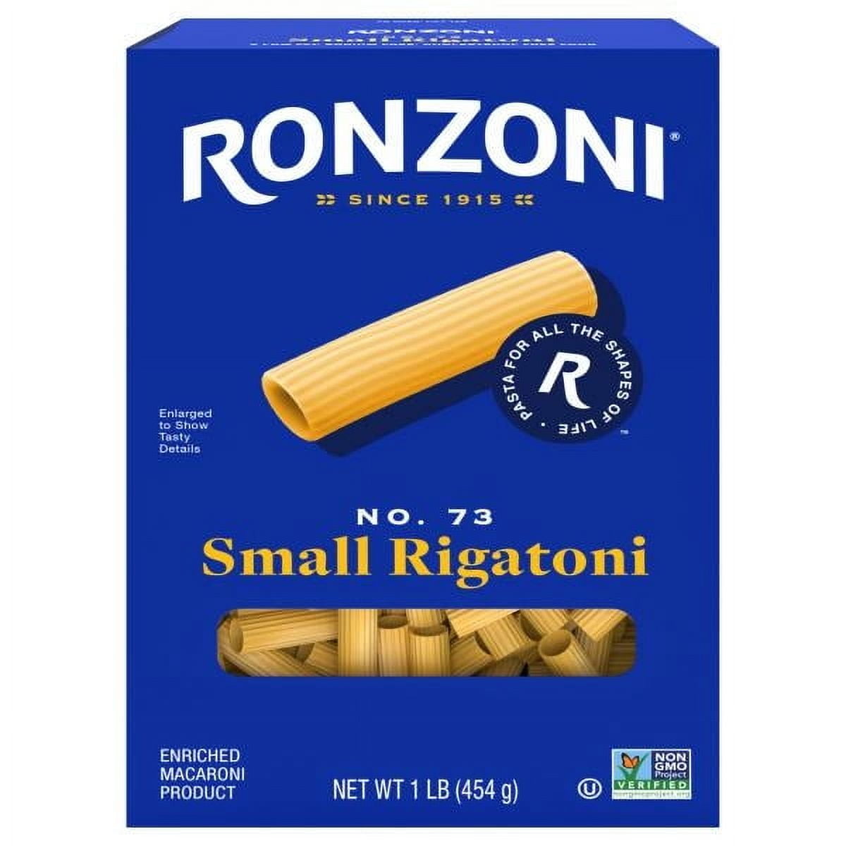 Ronzoni Small Rigatoni 16 oz Ribbed Tubular Pasta Non GMO (Pack of 4 ...