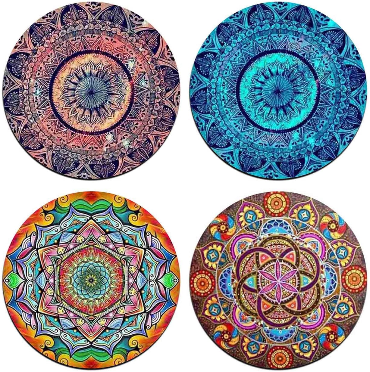 RooRuns Color Tree of Life Round Coaster Set - Made of Recycled Rubber ...