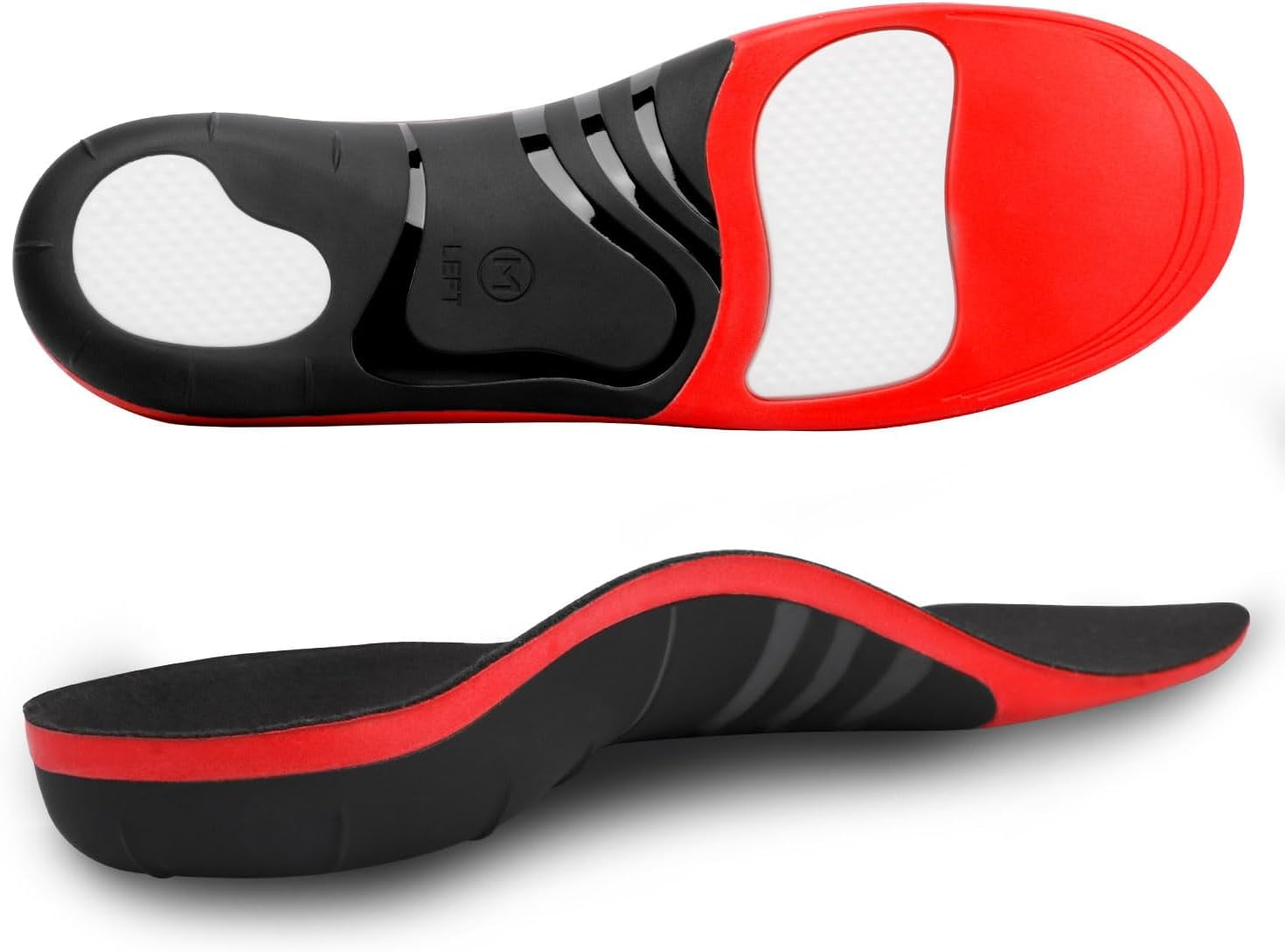 RooRuns Plantar Fasciitis Arch Support Insoles, Orthotic Inserts for ...