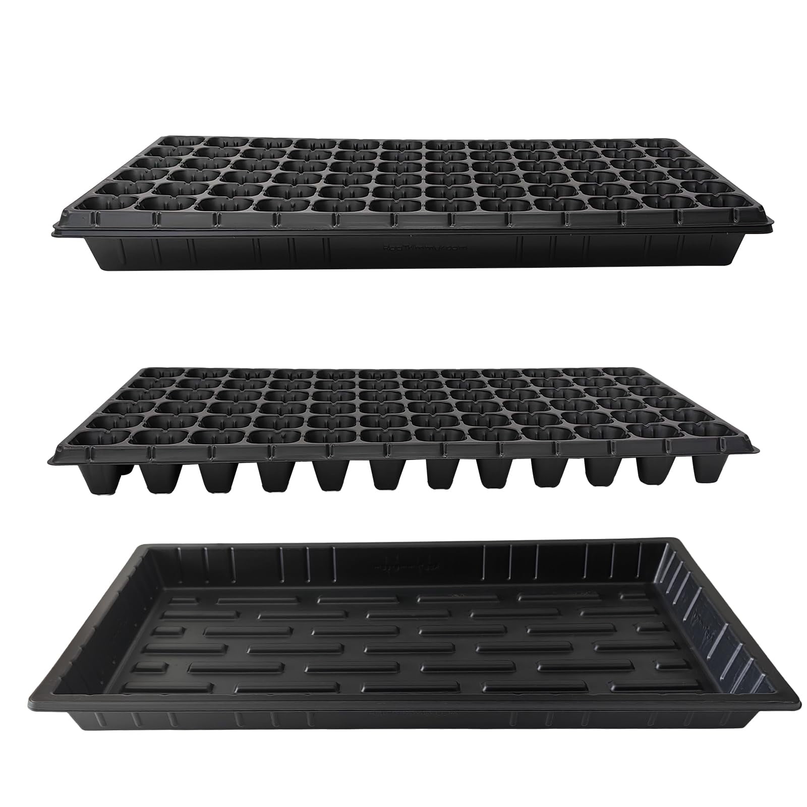 RooTrimmer 10 Pack TWE5 1020 Seed Starter Trays and 10 Pcs 72 Cell Plug Trays, Thick Durable ...