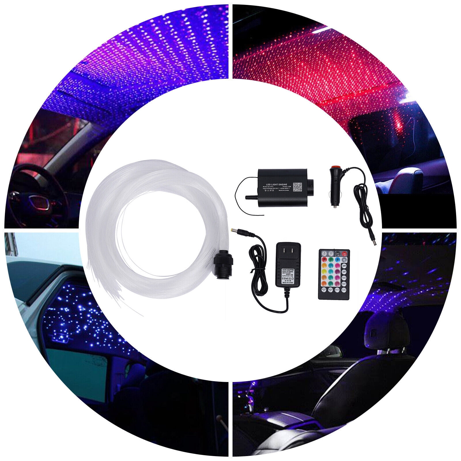 Roof Ceiling Lights w/Remote Fiber Optic Car Home Headliner Star Light ...