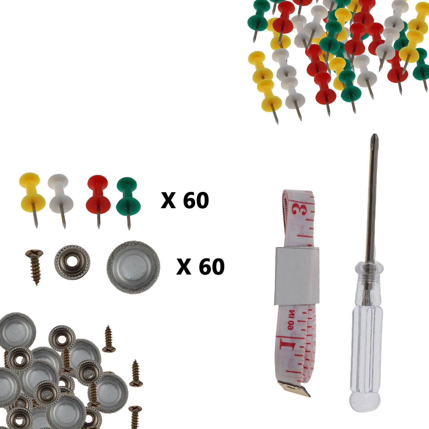Roof Liner Ceiling Kit (60 X Car Roof Buckles &60 X Positioning Pins ...
