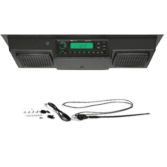 Roof-Mount Radio Kit with Universal Antenna and Two Speakers AM/FM/AUX ...
