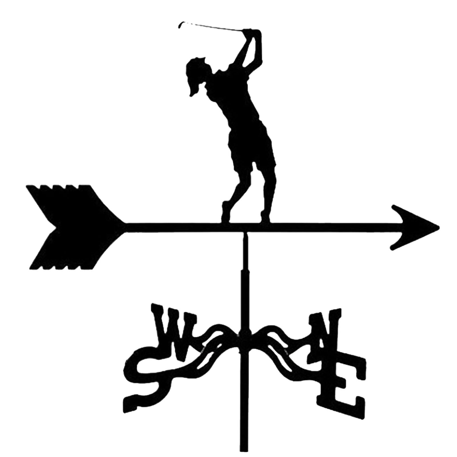 Roof Mount Weathervane - Decorative Metal Wind Vane for Outdoor Garden ...