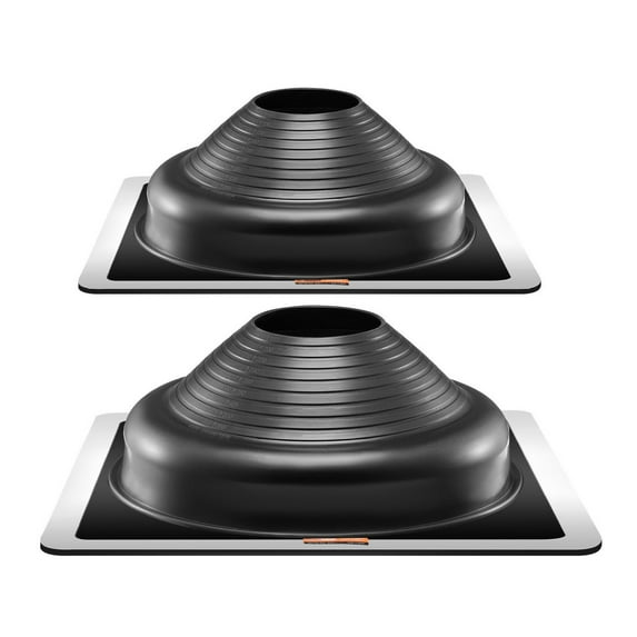 Roof Pipe Flashing Boots 2 Pcs, 6-3/4"-14" Pipe, Black EDPM Metal Roof ...
