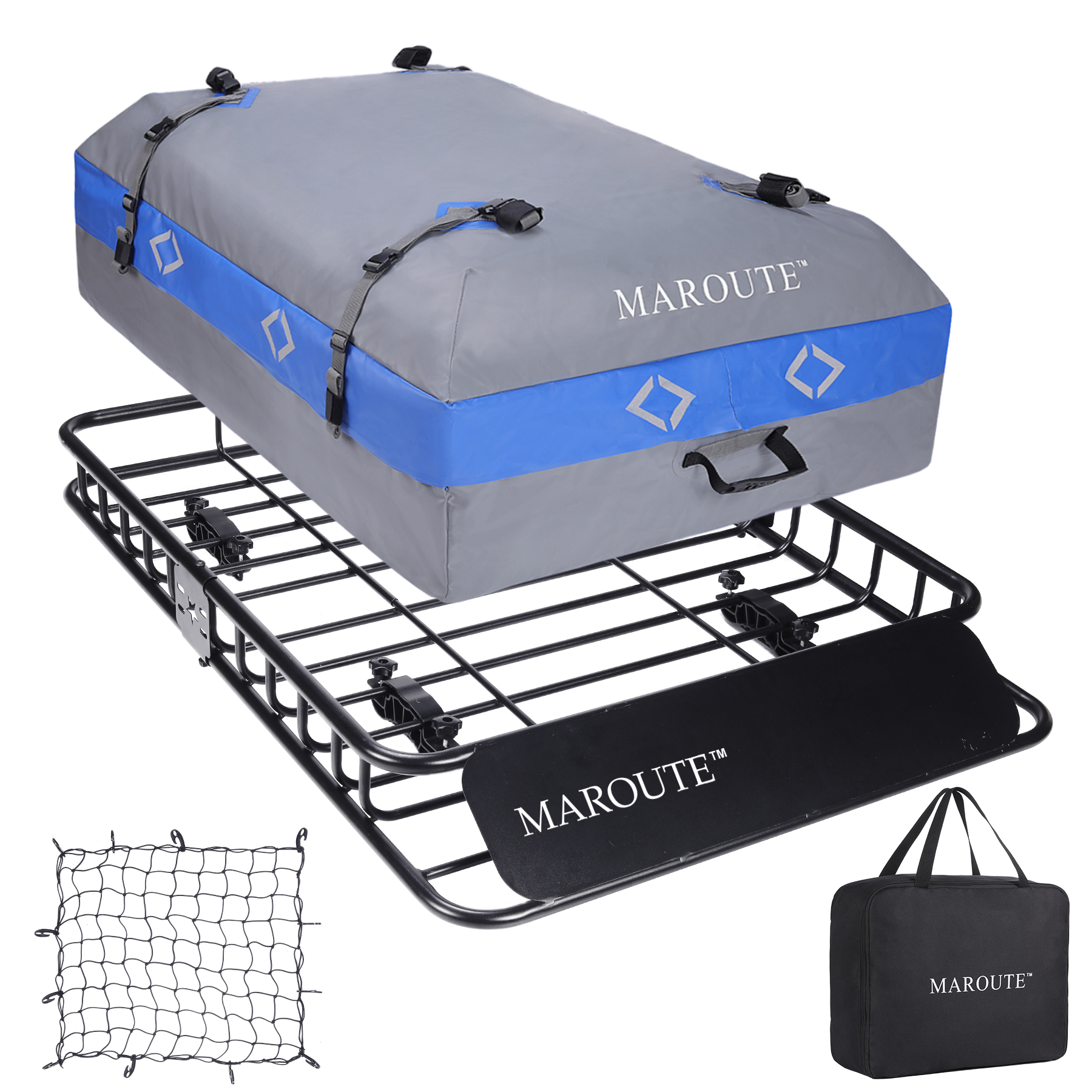 Roof Rack, 51 x 36 Inch Rooftop Cargo Carrier, 200LBS Weight Capacity ...