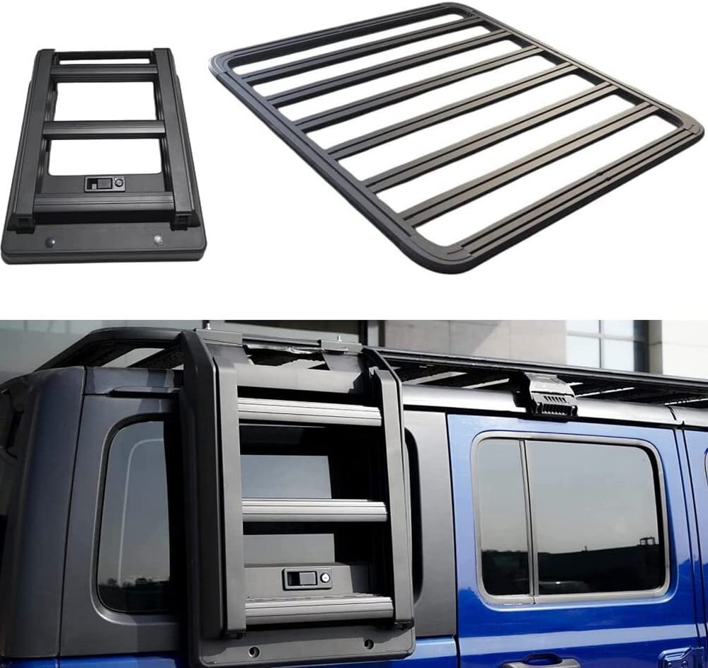 Roof Rack Cargo Carrier Luggage Basket Ladders for 2018-2025 Jeep ...