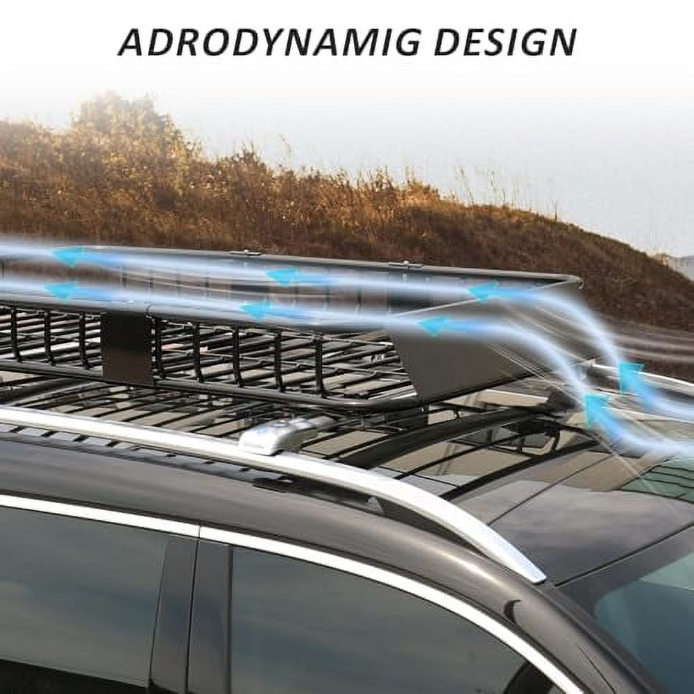 Roof Rack Carrier Basket, 64" x 39" Rooftop Cargo Carrier with 250 lbs ...