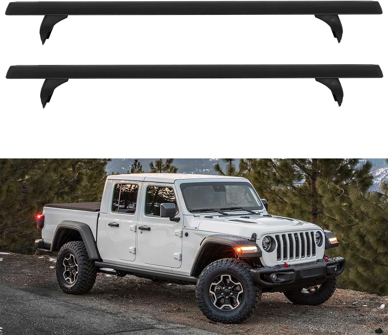 Roof Rack Cross Bars For Jeep Gladiator 2020-2023 Luggage Racks Rooftop ...