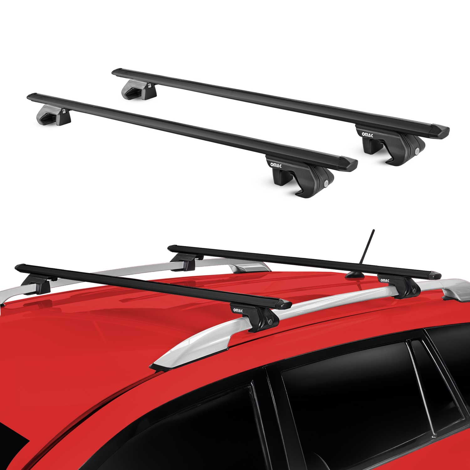 OMAC Roof Rack Cross Bars Luggage Carrier for Ford Escape 2008-2019 Alu ...