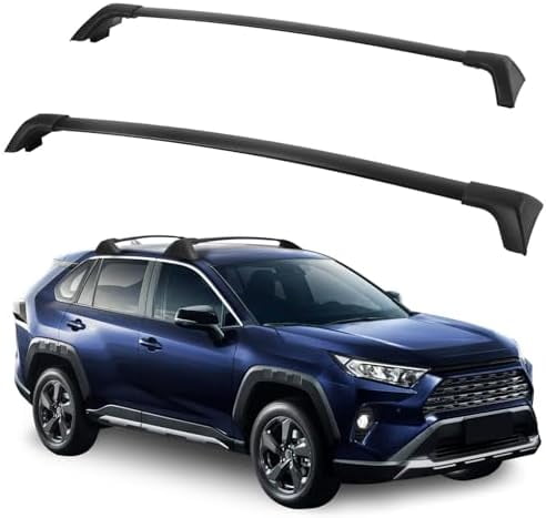 Roof Rack Cross Bars for Toyota RAV4 2019-2023 with Side Rails(Not for Adventure/TRD Off-Road ...