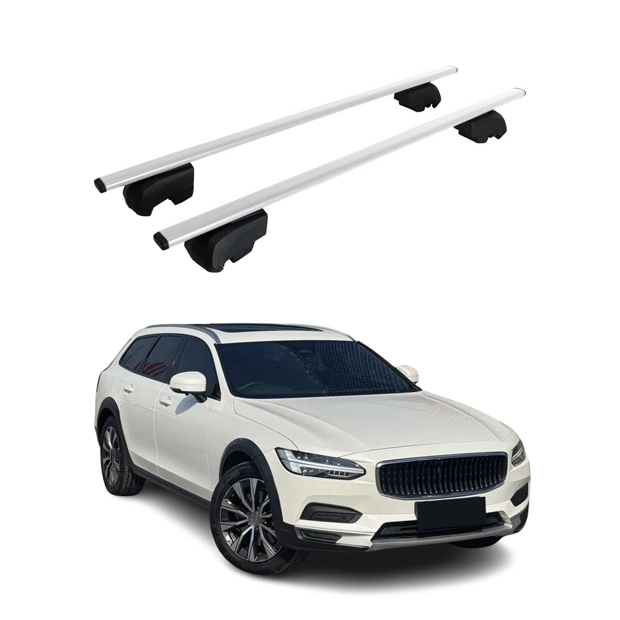 Roof Racks Carrier Cross Bars Iron for Volvo V90 Cross Country 2017 ...