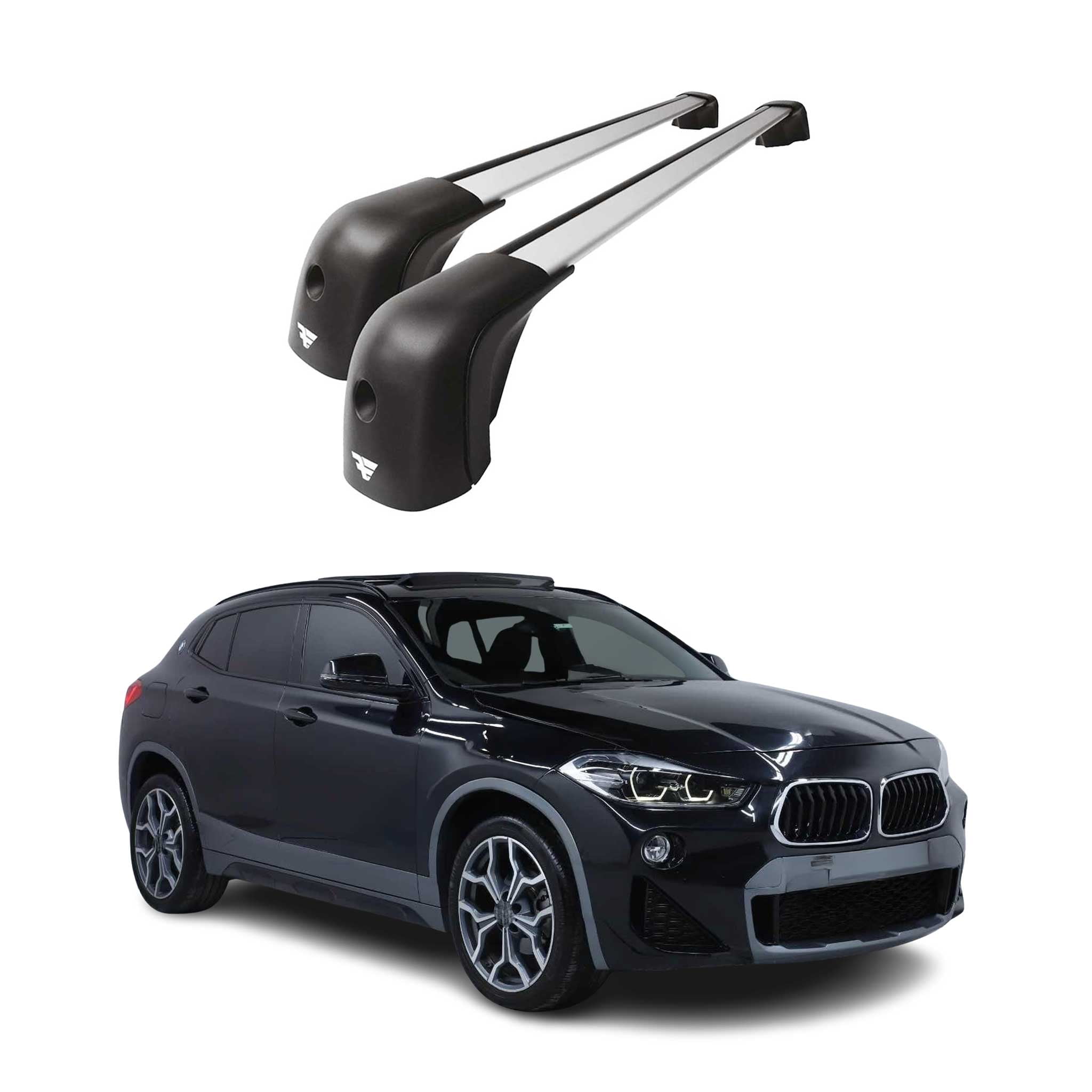 Roof Racks Cross Bars for BMW X2 F39 2018-2023 Aluminium 220lb Silver ...