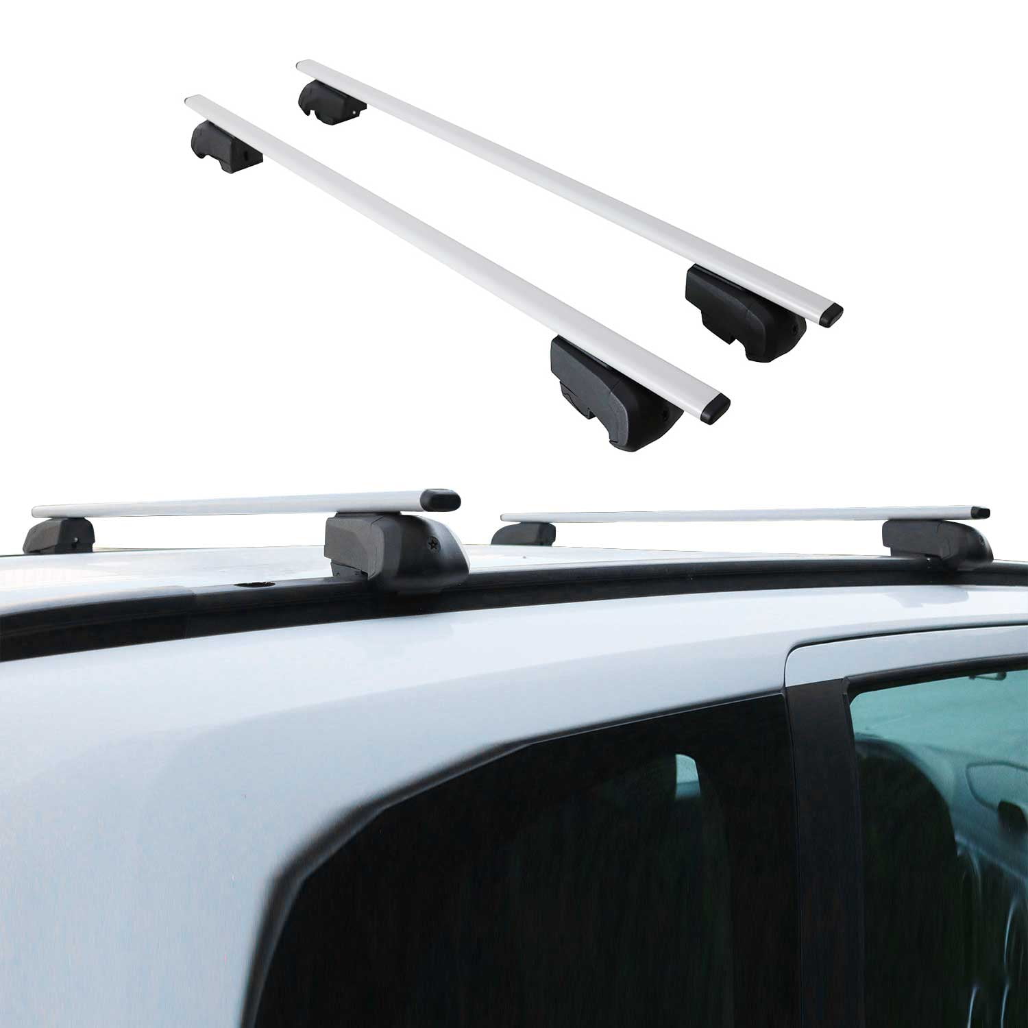 Roof Racks Luggage Carrier Cross Bars Iron for Ford Edge 2015-2024 Gray ...