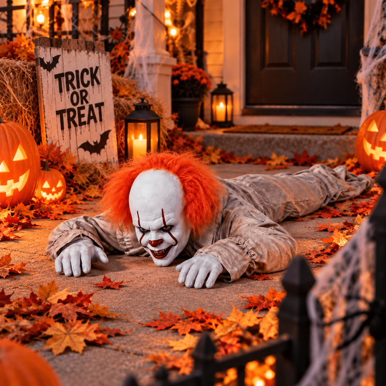 Roof Reapers Halloween Roof Decorations, Halloween Crawling Clown Roof ...