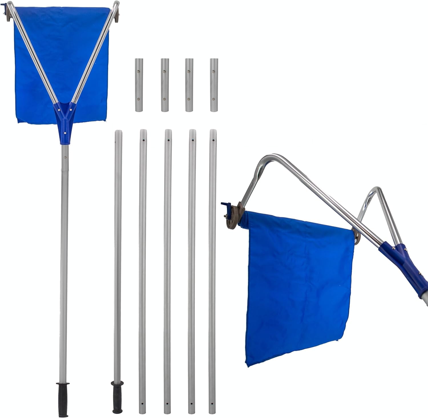 Roof Snow Removal Rake Shovel Tool - 21.65 ft Extendable Aluminum ...