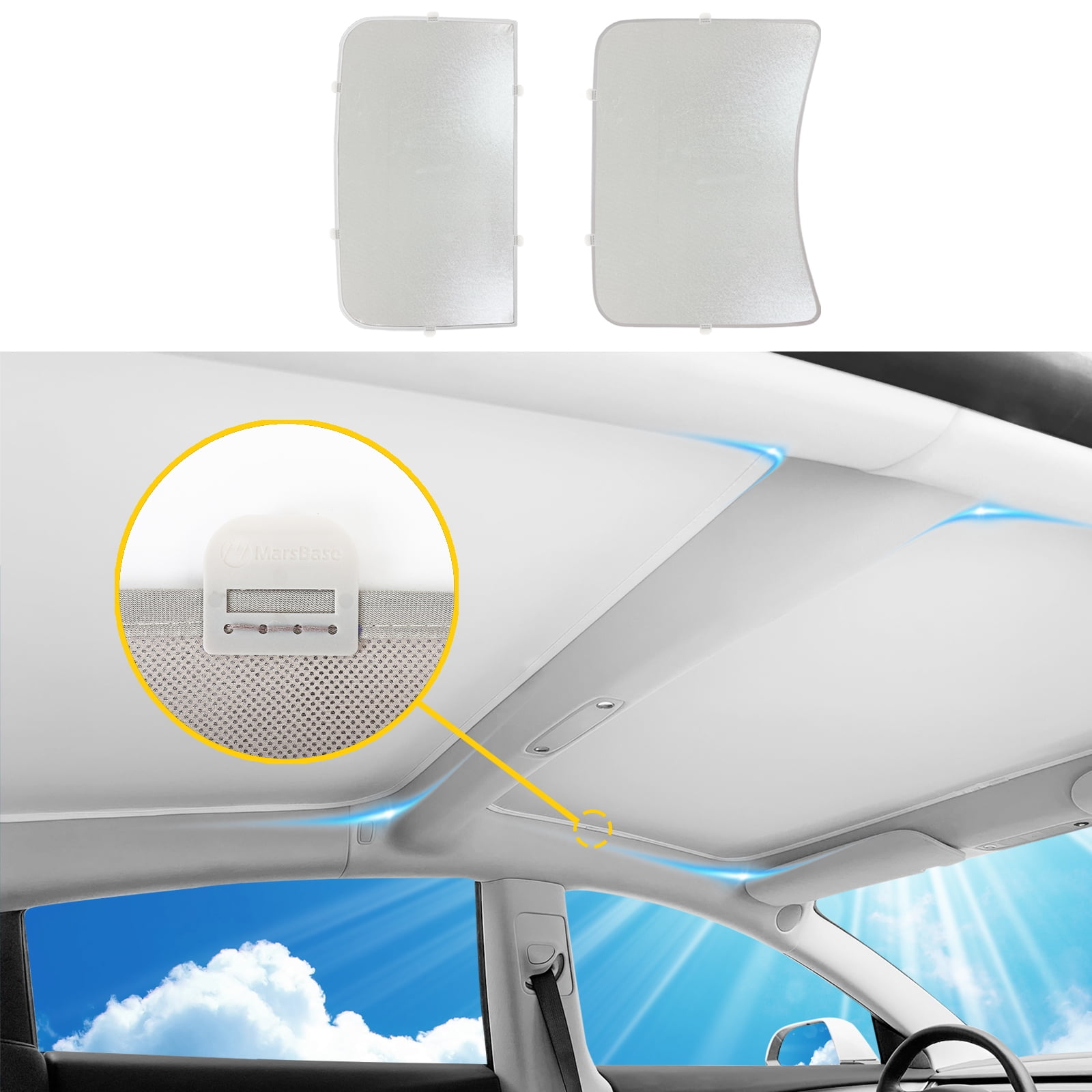 Roof Sunshade for 2024 Tesla Model 3 Highland, Sunroof Shade for Tesla ...