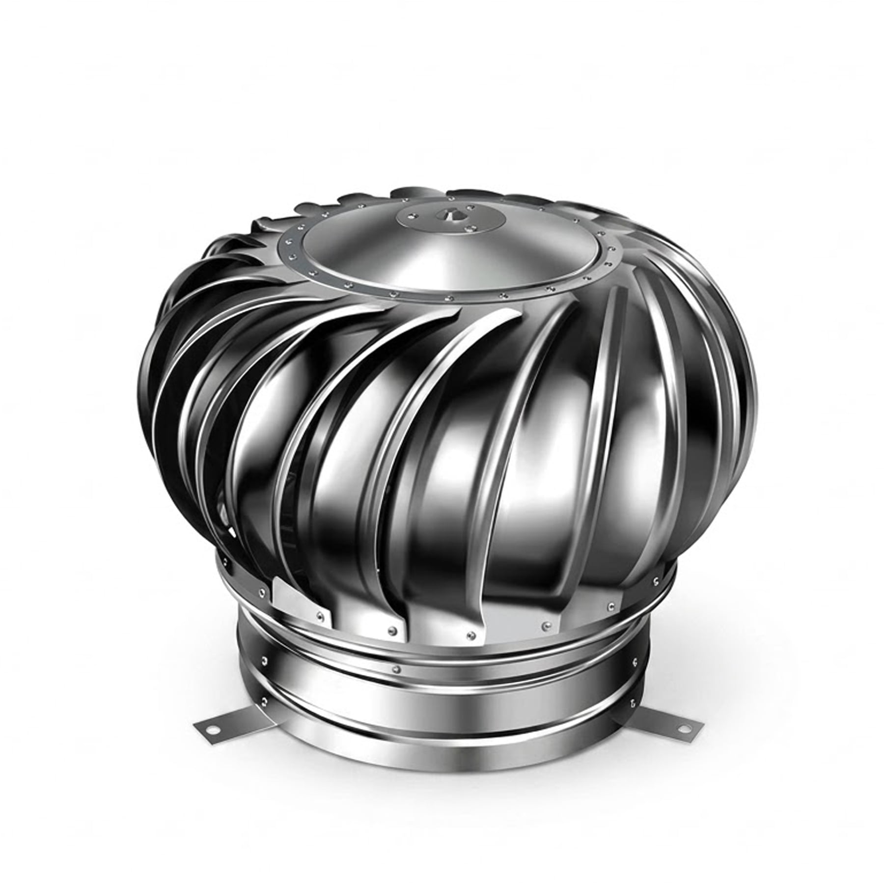 Roof Vent 1 Pc Silver, 11x11x3.9 Inches Stainless Steel Non Power Wind ...