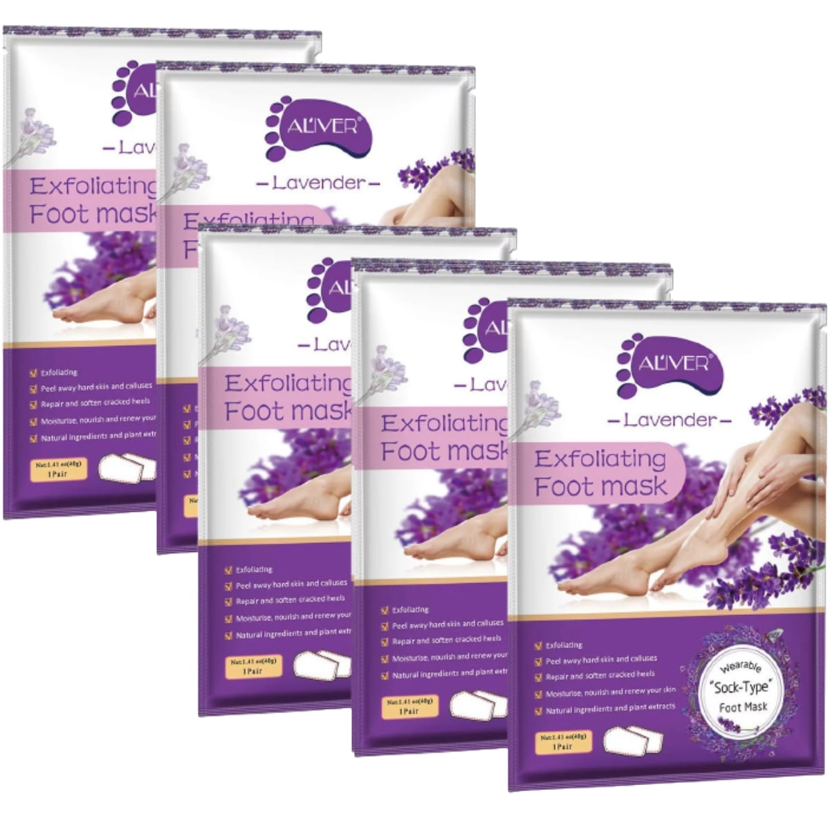 Roofei Foot Peel - Peeling Away Calluses and Dead Skin Cells - 50 Pack ...