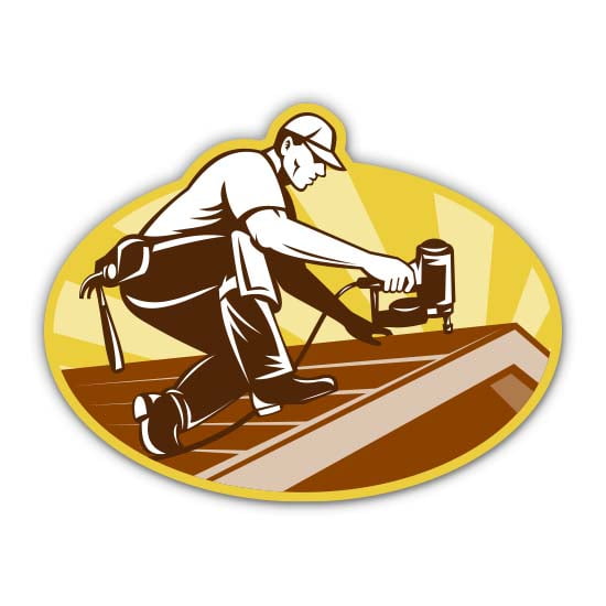 Roofer - 5" Vinyl Sticker - For Car Laptop I-Pad - Waterproof Decal ...