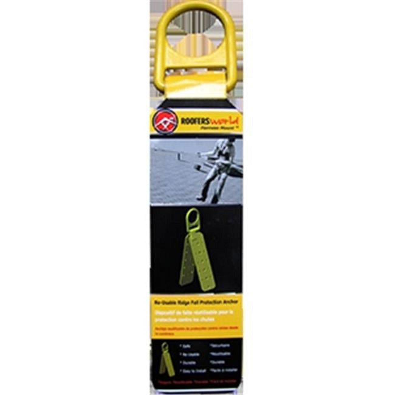 Roofers World Harness Mount Steel Yellow Roof Ridge Anchor 1 pk ...