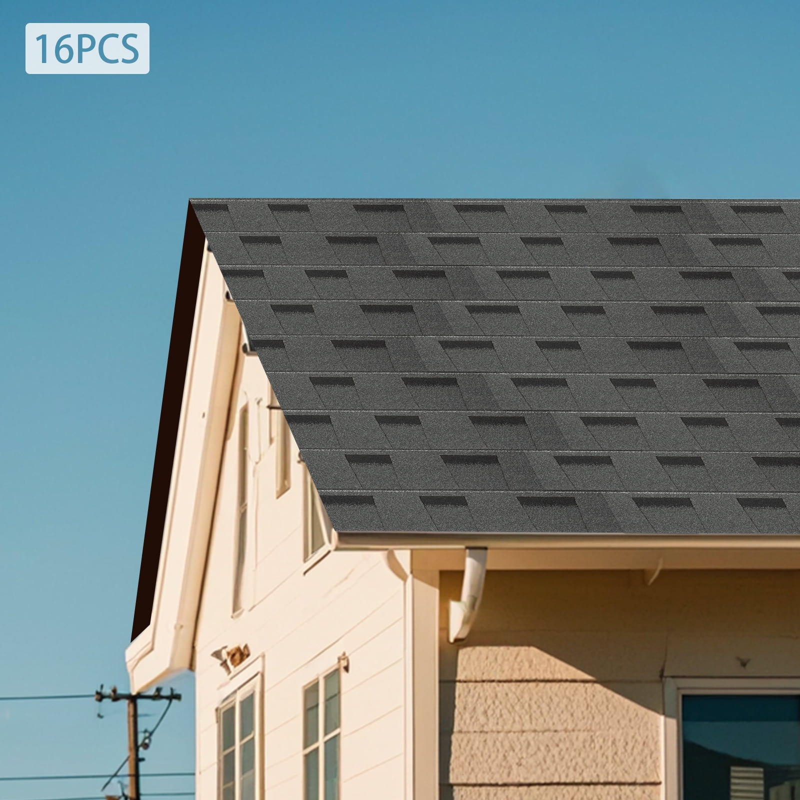 Roofing Shingles, Asphalt Shingles Roof Tiles, 16Pcs Asphalt Roof ...