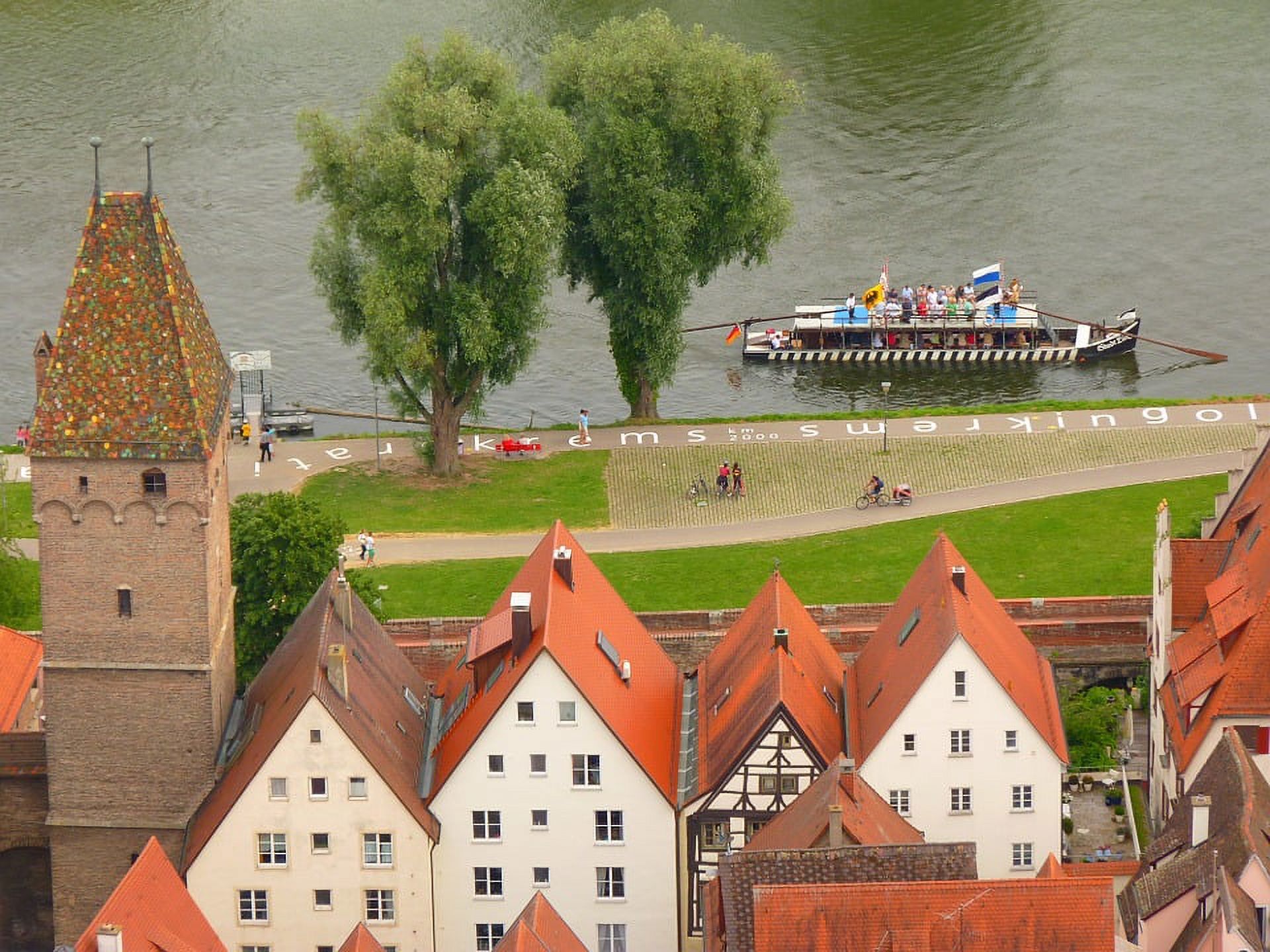 Roofs Bank River Water Homes Danube Ulm - Laminated Poster Print - 12 ...