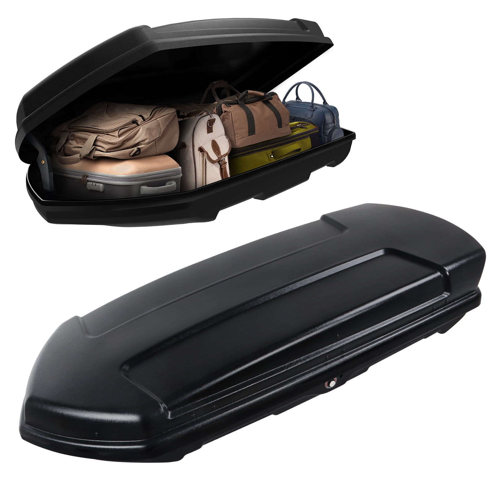 Rooftop Cargo Box 14 Cubic Feet Dual Side Opening Hard Shell Cargo ...