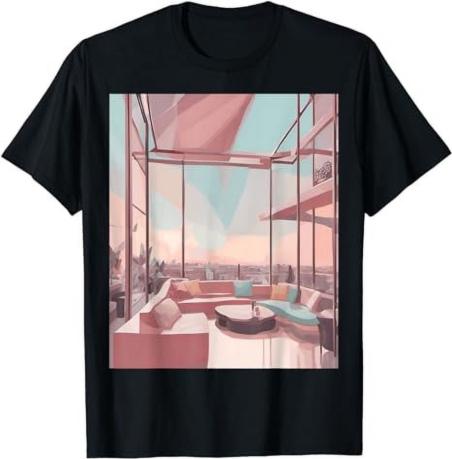 Rooftop Lounge Pastel Chic T-Shirt - Walmart.com