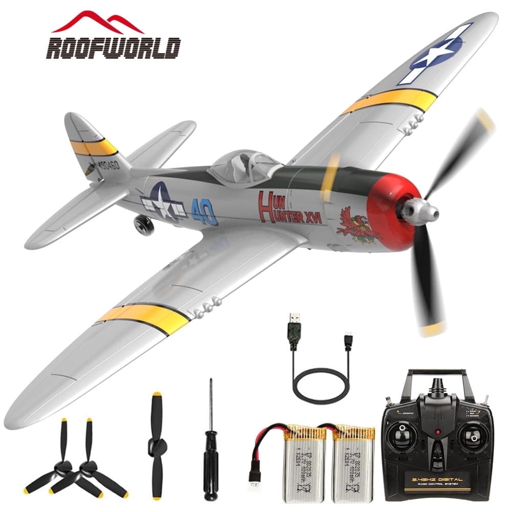VOLANTEX P47 Thunderbolt RC Plane 2.4G 4CH Fighter Remote Control RTF Aerobatic Aircraft Model ...