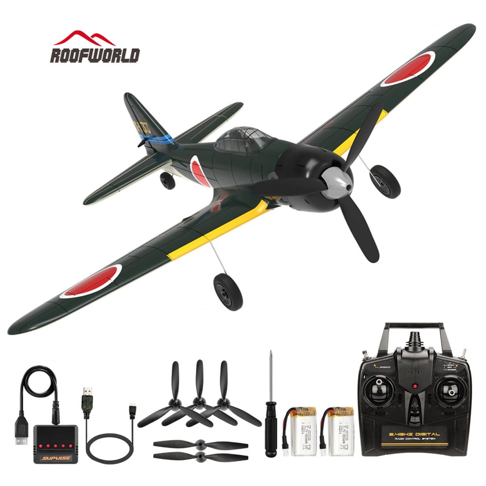 Roofworld RC Airplane Zero Fighter 4 CH RTF Remote Control Plane with 6 ...