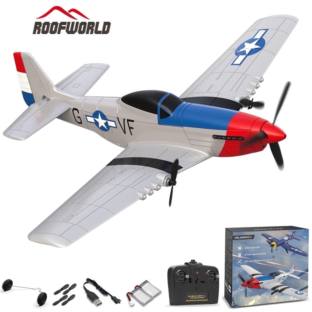 Roofworld RC Plane 3CH P51D Mustang Fighter 2.4GHz 6-axis Gyro ...