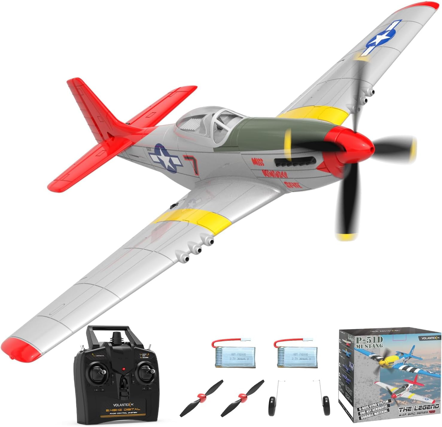 Roofworld RC Plane 4 Channel P51D Mustang RC-Fighter RTF Remote Control ...