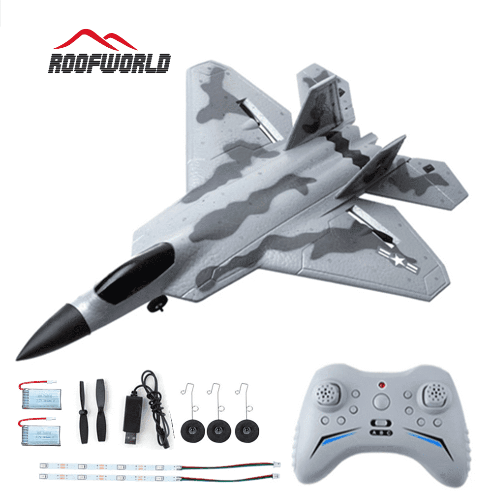 Roofworld RC Plane F-22 Remote Control FX922 Raptor Fighter 2.4GHz 4 CH ...