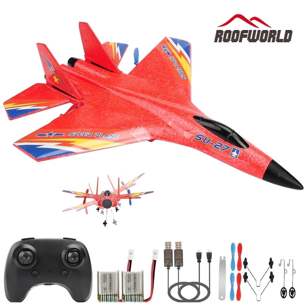 Roofworld SU-27 2.4GHz 2 Channel RC Airplane Red Remote Control Toy ...