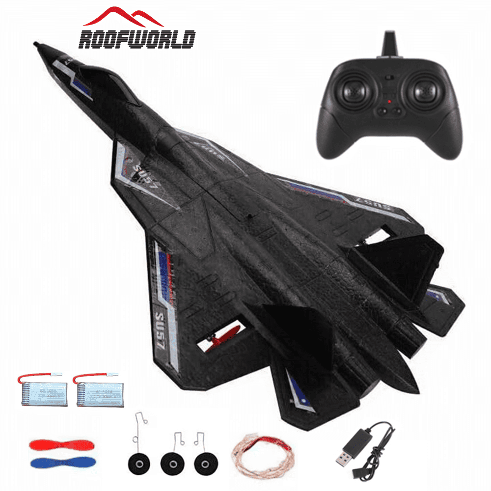 Roofworld SU57 RC Plane 2.4G Remote Control Aircraft with Light Fixed ...