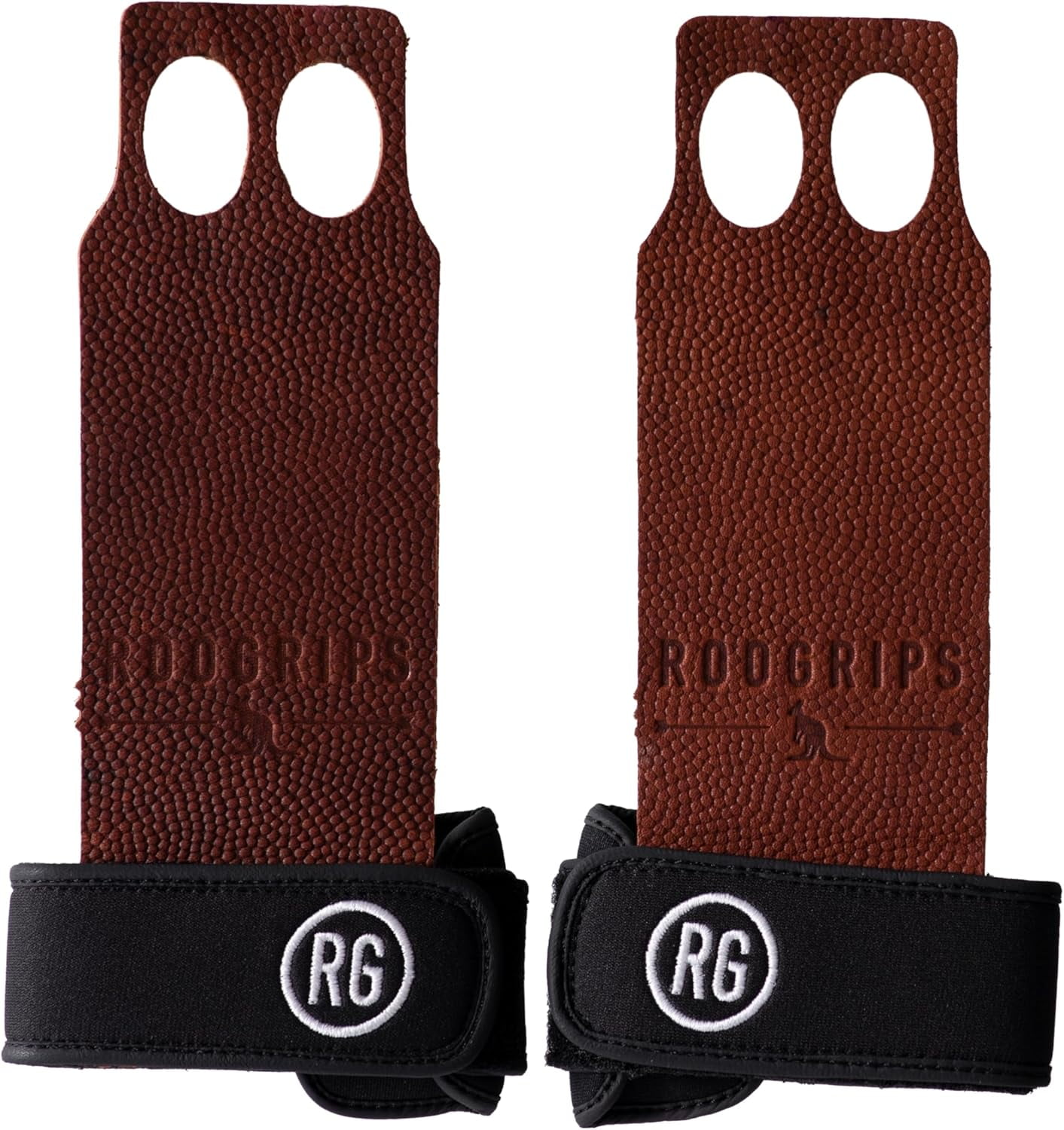 Roogrips 2 Finger Premium Leather Hand Grips for Gymnastic Bars, Cross ...