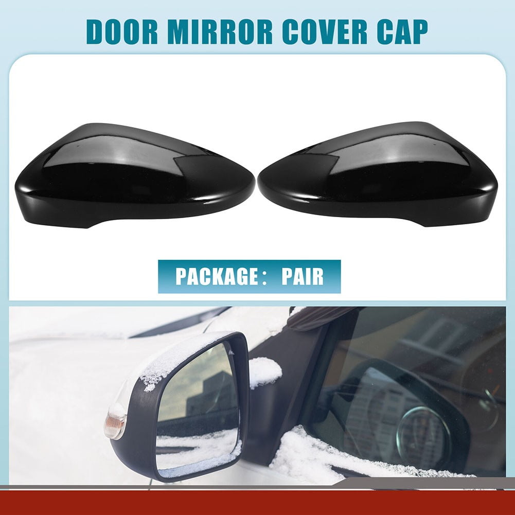 Rooha 1 Pair Car Side Door Rearview Mirror Covers Cap Black For Golf ...