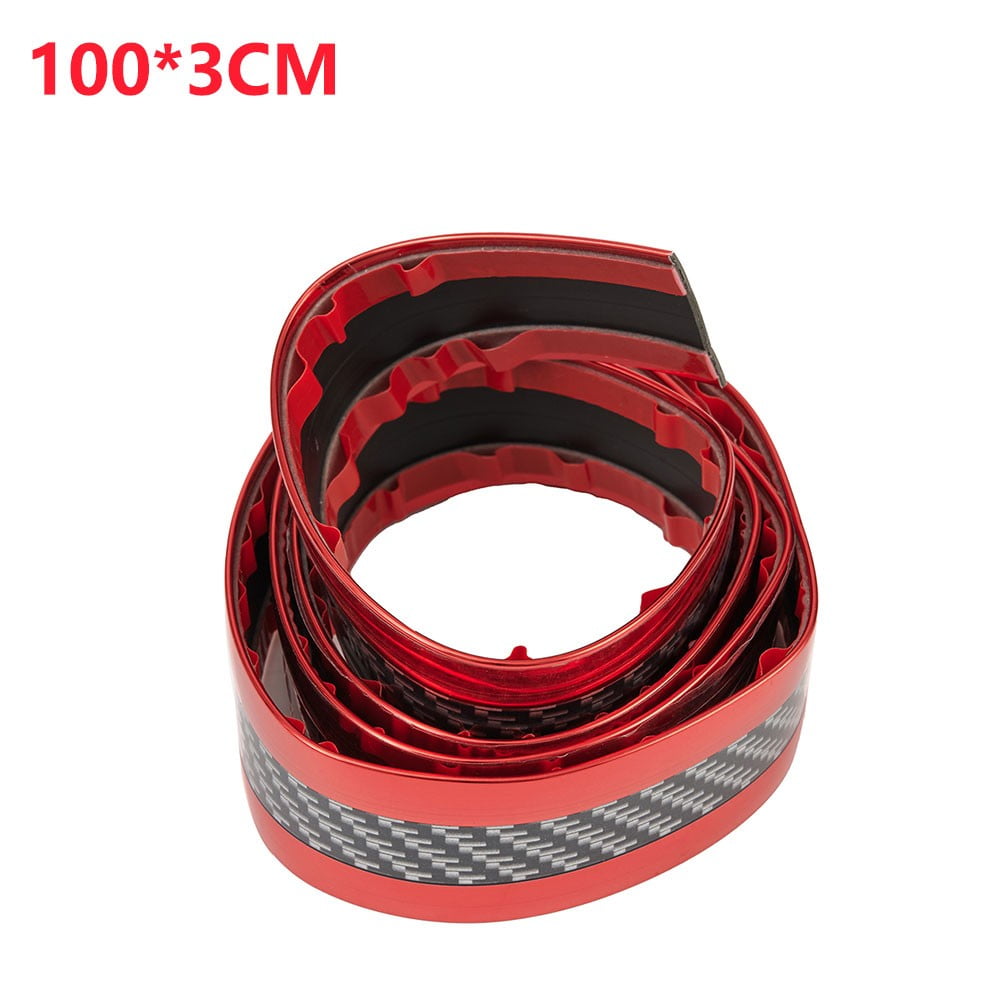 Rooha 1 Roll Car Carbon Fiber Edge Guard Strip 1 Meter 3Cm Crash Strips ...