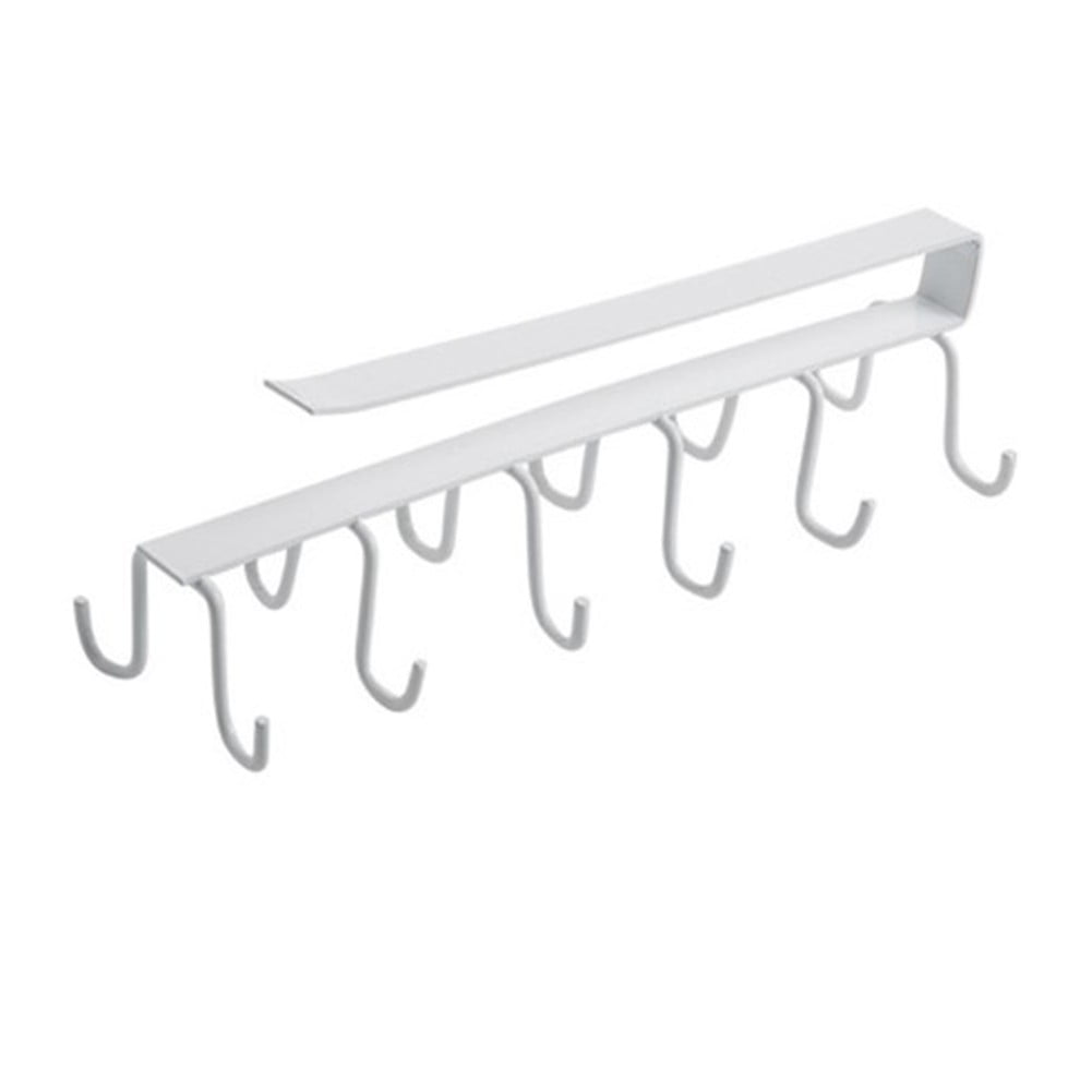 Rooha 10 Hooks Cup Holder Hang Kitchen Cabinet Under Shelf Storage Rack ...
