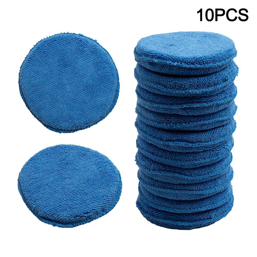 Rooha 10Pcs 5 Inch 125Mm Car Polishing Pads Wax Foam Sponge Microfiber ...