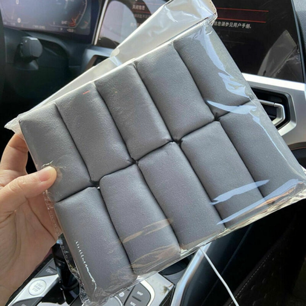 Rooha 10Pcs Car Sponges Suede Sponge Applicator With Blue Gray Color ...