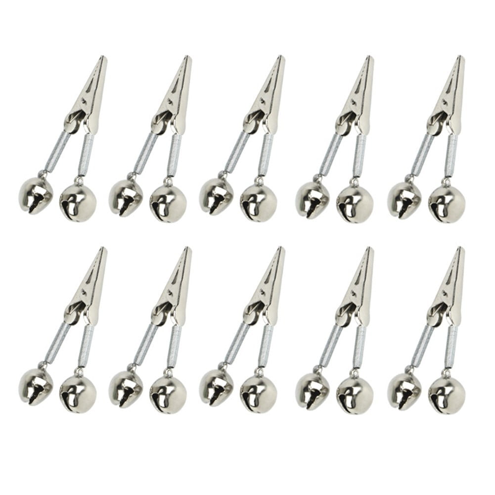Rooha 10Pcs Fishing Rod Fish Bell Bite Alarm Twin Bells Clip On Night ...