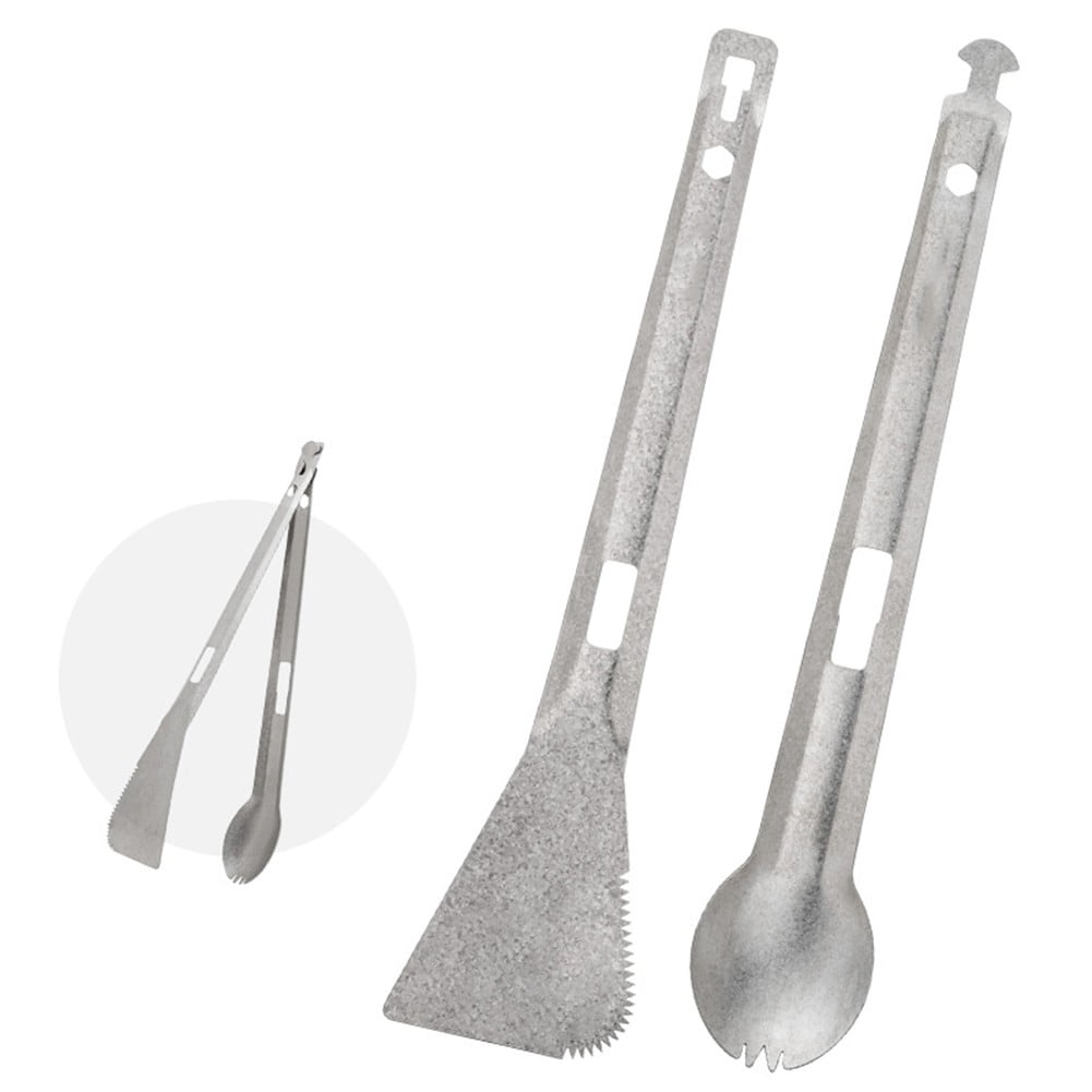 Rooha 1Set Ti Alloy Outdoorcutlery Camping Clamp Shovel Long Handle ...